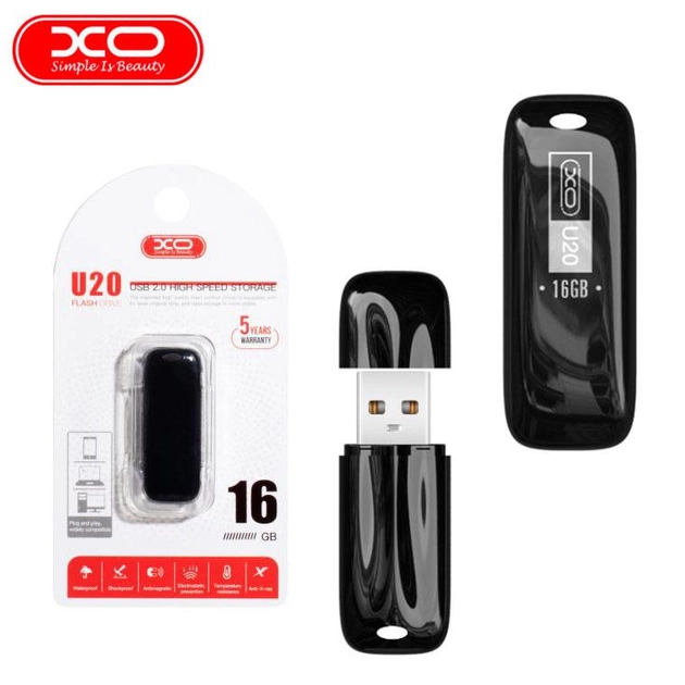 Clé USB XO U20 USB 2.0 16 Go noir - OmegaNet