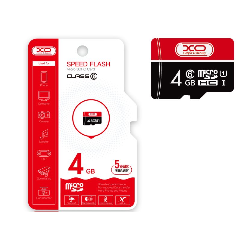 Carte mémoire XO 4Go micro SD Class 6 - CL10 - OmegaNet