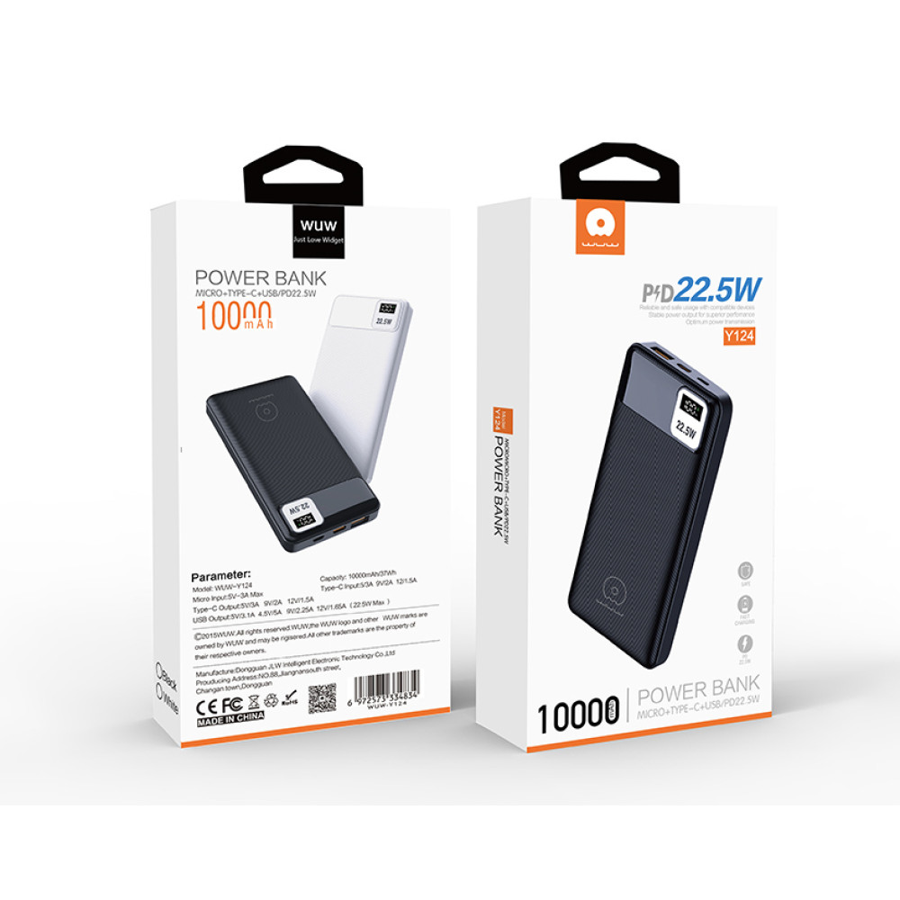 POWER BANK 10000mAh 22.5W - WUW Y124 - OmegaNet